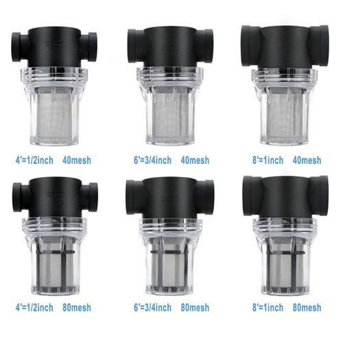 40/80 Mesh Inline Mesh Strainer Water Pump Filter Screen-Garden ...