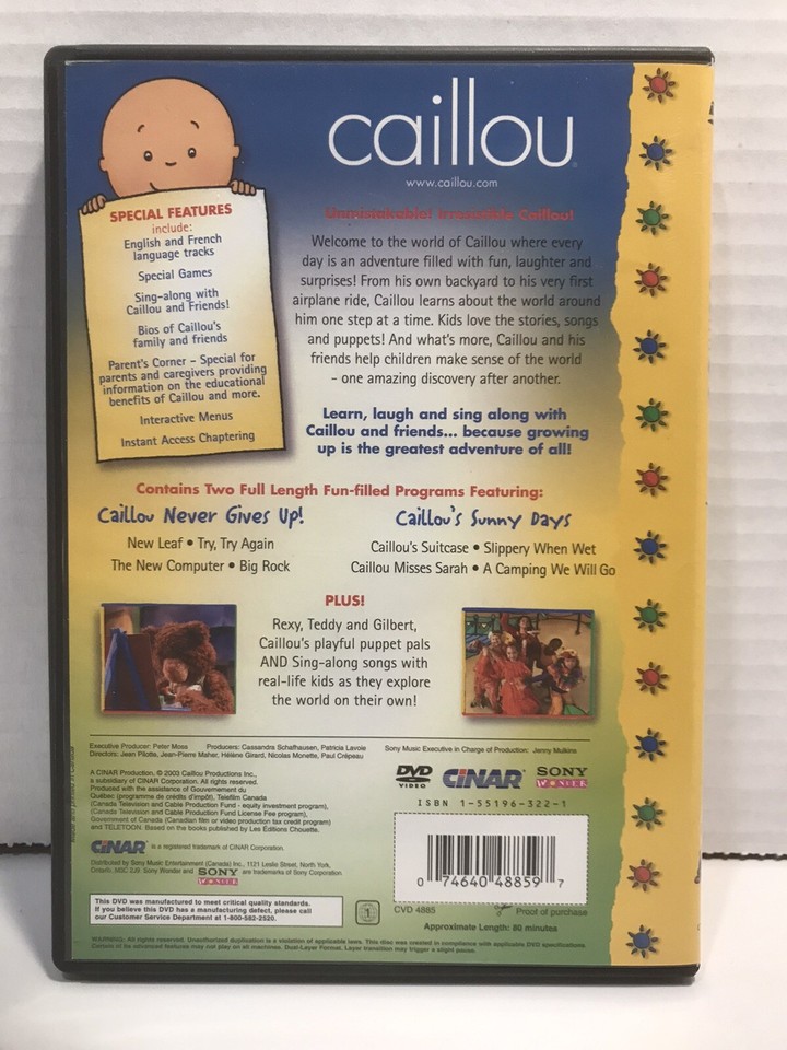 Caillou - Family Collection Volume 3 (DVD, 2003) | eBay