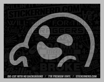 Ghost Emoji Peeker Sticker - Vinyl Car Decals - Funny Window Decal JDM ...