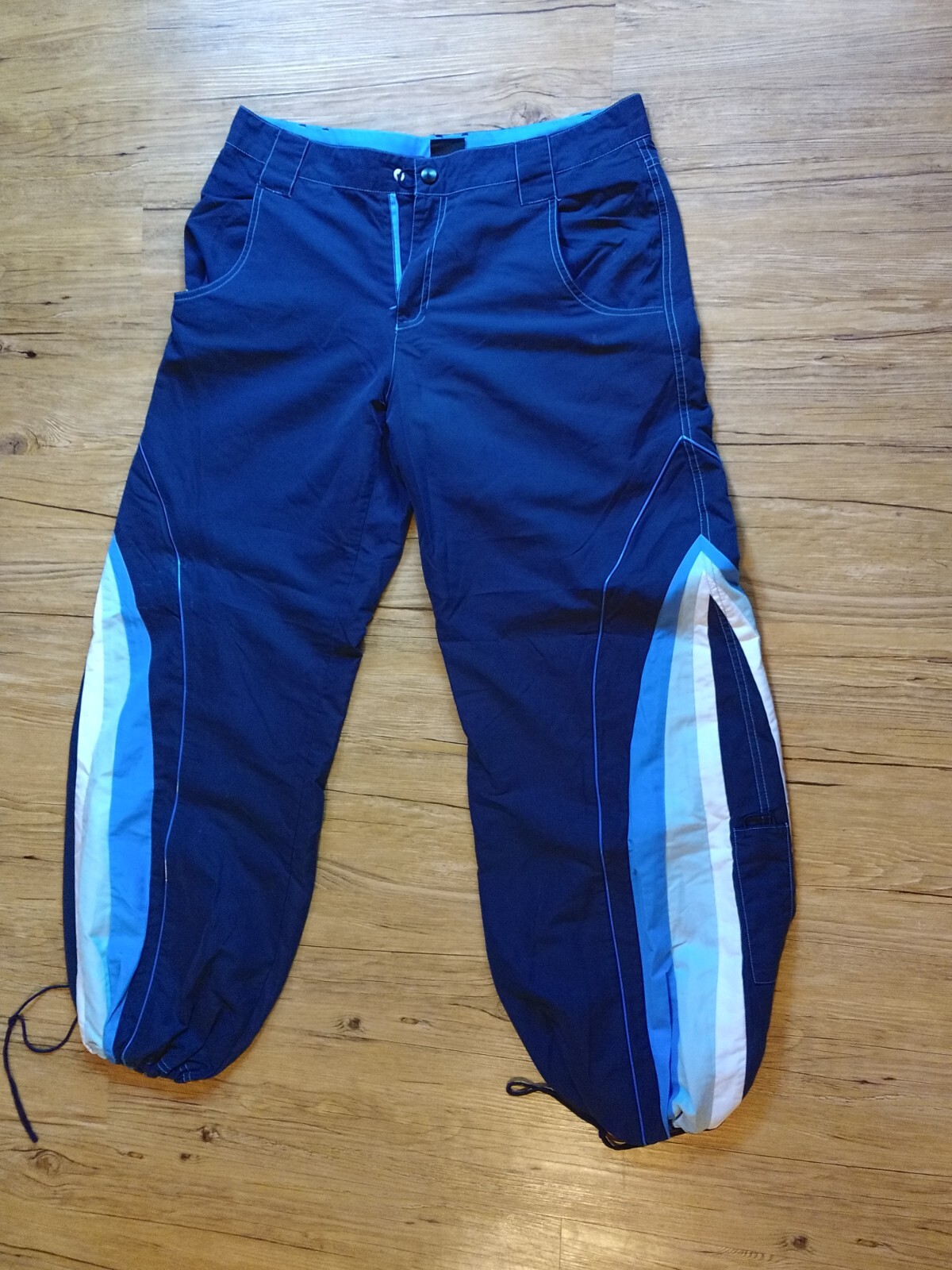 Rare '@Girl' raver parachute pants, 90s UFO, Blue w/ … - Gem