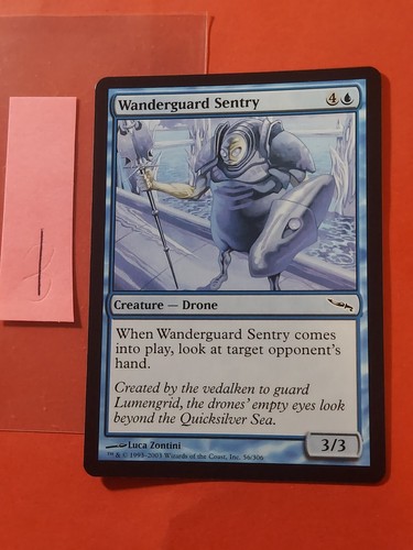 2003 Magic The Gathering Mirrodin #56 Wanderguard Sentry, C, NF, Blue ...