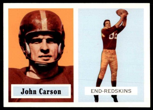 1957 TOPPS ARCHIVES JOHN CARSON WASHINGTON REDSKINS #123 | eBay