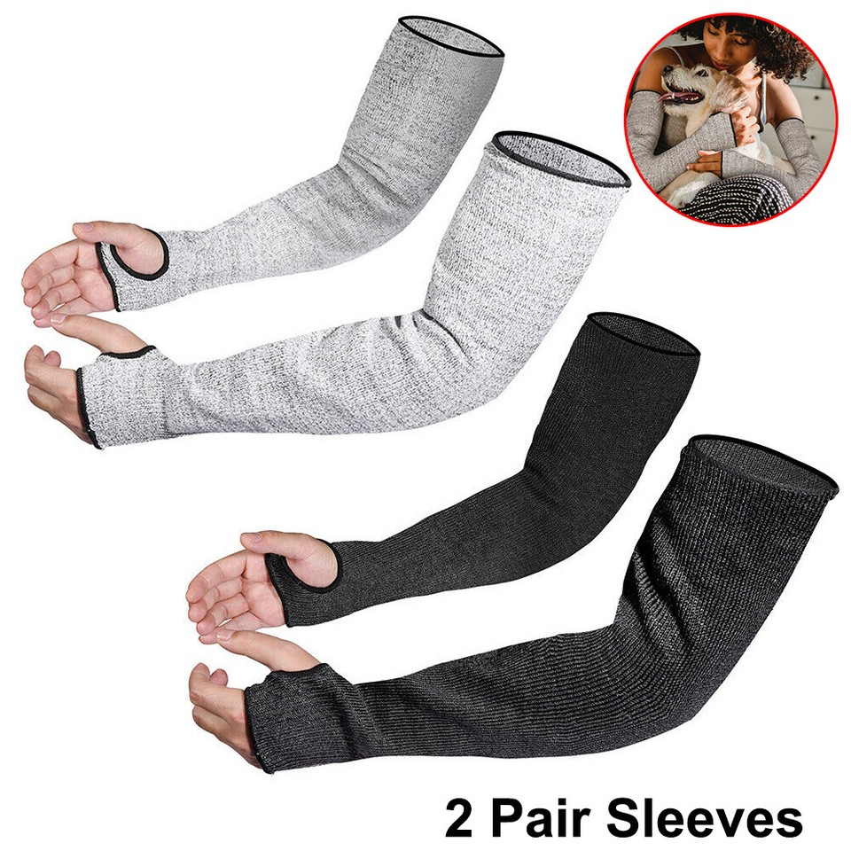 lot Cut Resistant Sleeves Arm Protection Sleeve Farmer Gardening Work ...