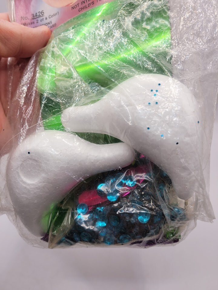 Walco PARTRIDGE BIRD Blue RARE Sequin Bead Christmas Ornament Kit ...