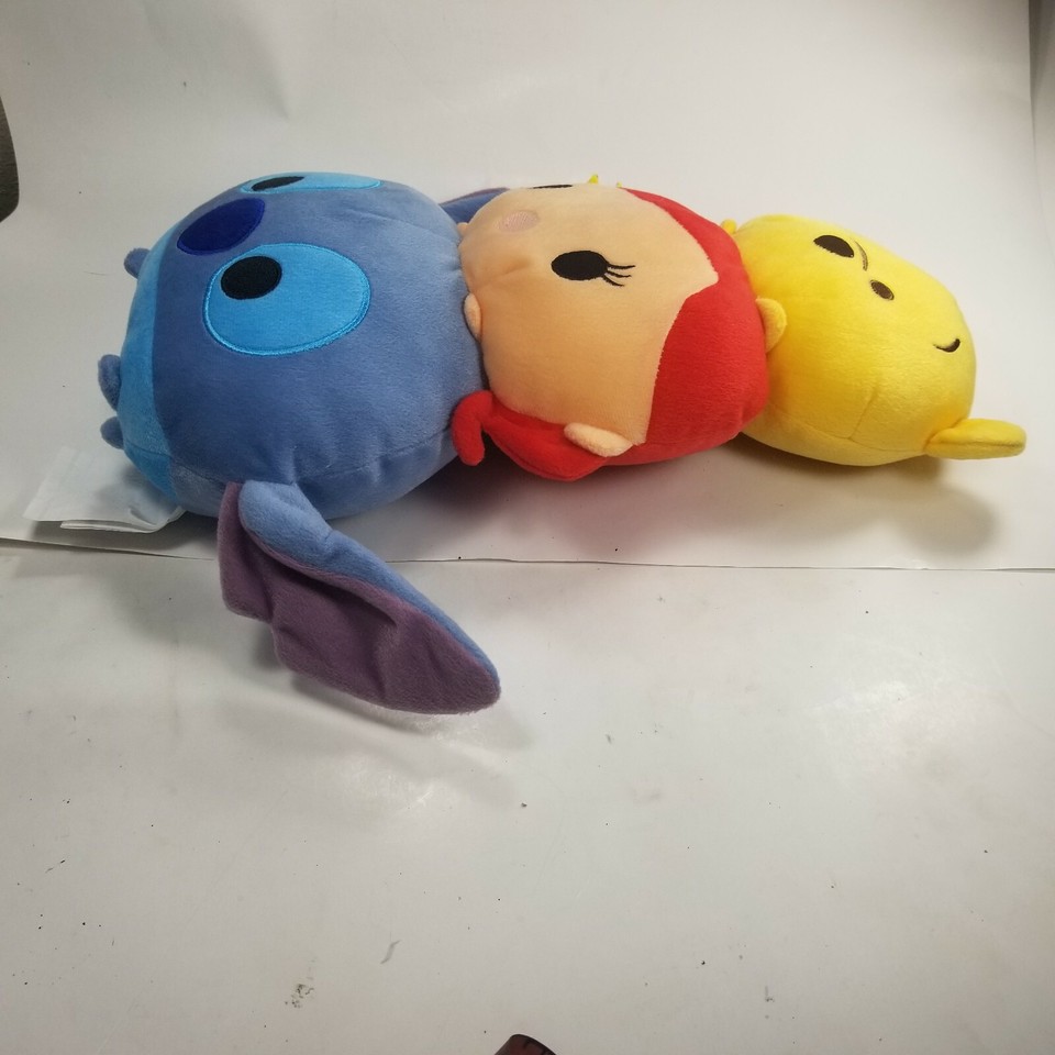 Disney Tsum Tsum 15" Plush Stacked Pillow Winnie The Pooh Ariel Stitch ...