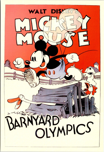 6x4" Postcard Walt Disney's Mickey Mouse in Barnyard Olympics | eBay