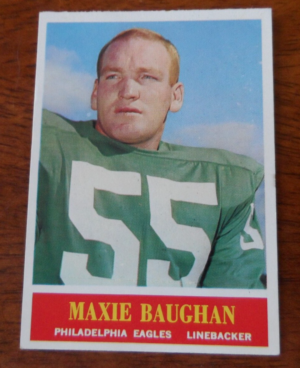 1964 PHILADELPHIA FOOTBALL #128 MAXIE BAUGHAN PHILADELPHIA EAGLES EX/MT ...