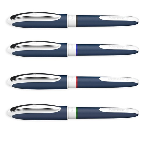 Schneider One Change Rollerball Pen with Ink Cartridge - 0.6mm - 4 ...