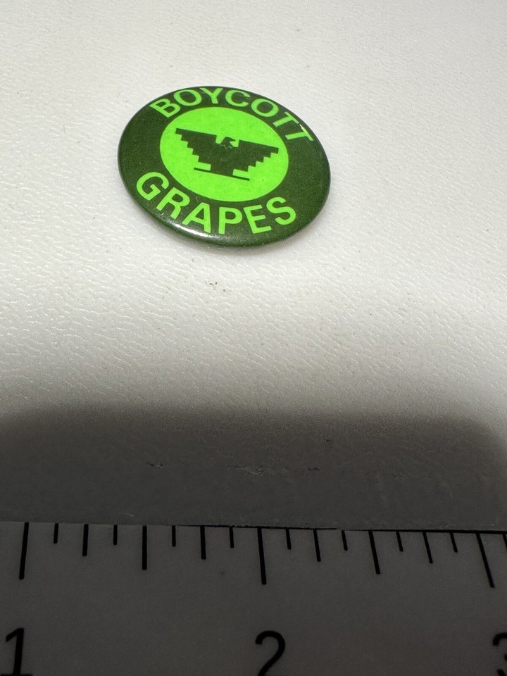 Vintage United Farm Workers UFW Labor Rights Boycott Protest Pin ...