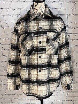 Men’s Alpine Design Plaid Long Sleeve Collared Button Down Jacket Size ...