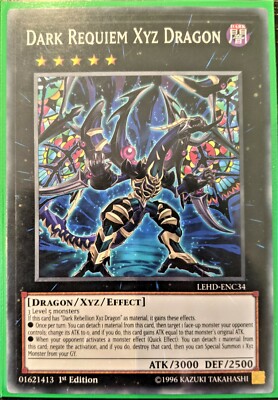 YuGiOh Dark Requiem Xyz Dragon LEHD-ENC34 1st Edition NM | eBay