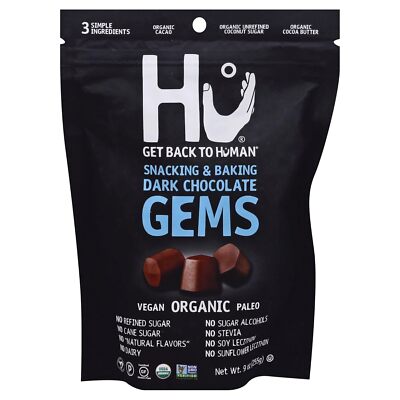 Hu Kitchen Organic Dark Chocolate Snaking & Baking Hu Gems 9 Oz Pack Of ...