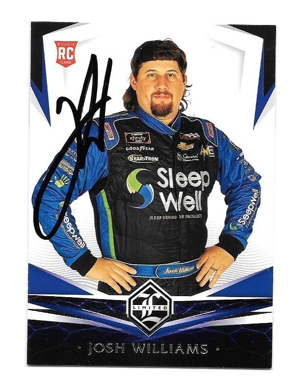 JOSH WILLIAMS NASCAR Autographed PANINI CHRONICLES LIMITED Card 2021 ...