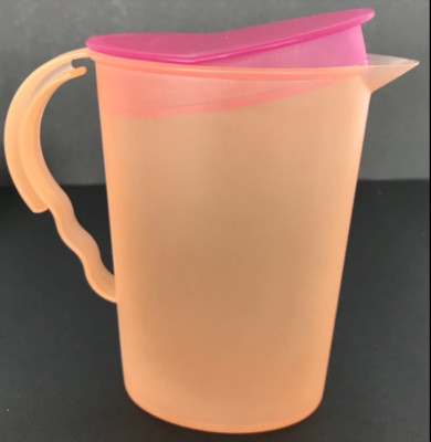 Tupperware Kids Mini Impressions 10 oz Pitcher Orange & Pink Rare New ...