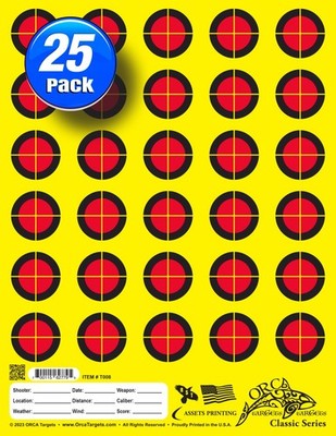 25 PACK: Range Shooting Pistol / Rifle TARGETS! FREE SHIPPING!! MULTI ...