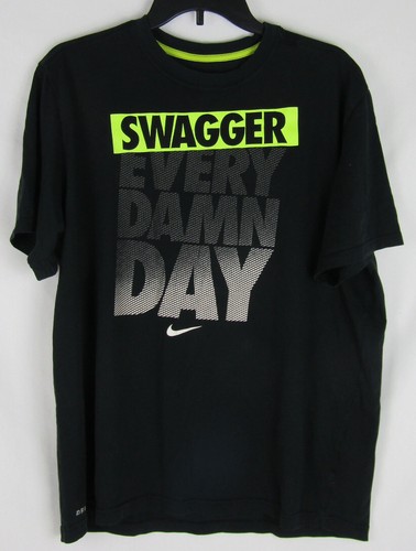 Nike Swagger Every Damn Day T Shirt-Men’s XL-Black-EUC | eBay