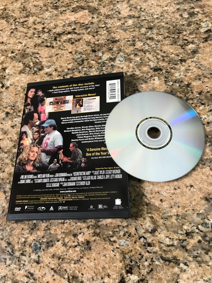 Deconstructing Harry (DVD) Very Good, Snapcase. W. Allen/Robin Williams ...