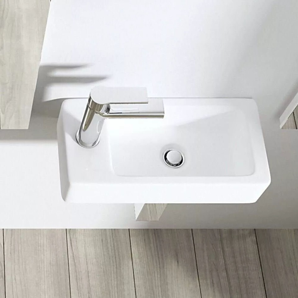 Bathroom Ceramic Basin Counter Top Hand Wash Vanity Sink White Bowl ...