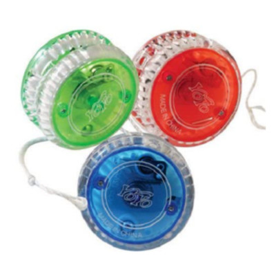 3 x YoYo Spinner Light Up Trick Yo Clutch Mechanism Fun Toy Tricks Boys ...