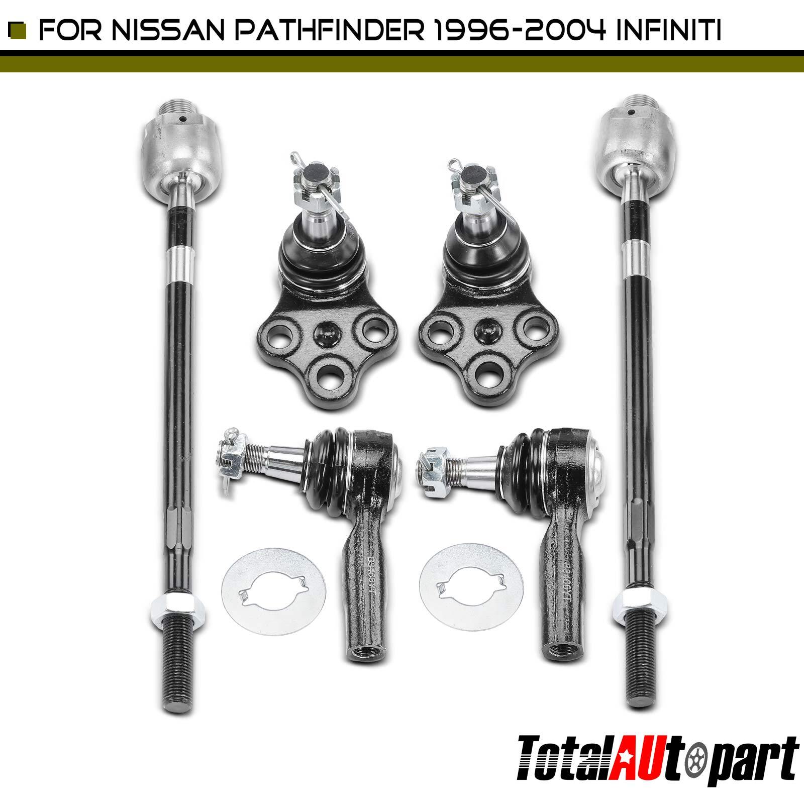 6Pcs Tie Rod End & Ball Joint for Nissan Pathfinder 1996-2004 INFINITI ...