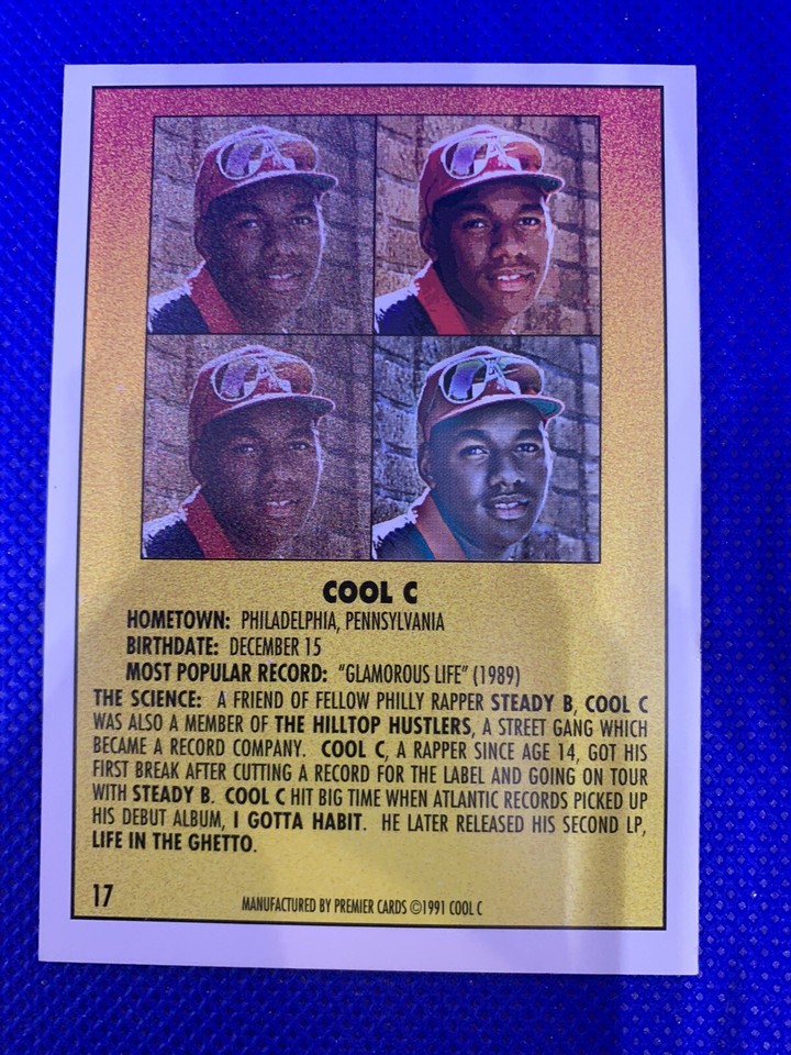 1991 Premier Cards The Rap Pack Cool C #17 Non-sports trading card MTV ...