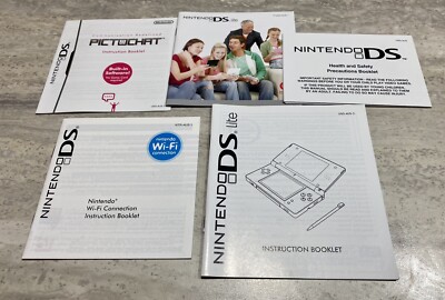 Nintendo DS Lite Manual Complete Set Inc Instructions, Pictochat ...