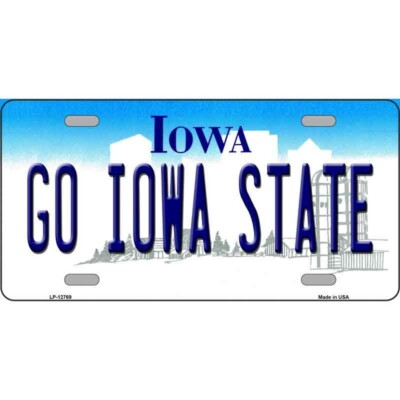 Go Iowa State Novelty Metal Novelty License Plate Car Auto and Truck | eBay