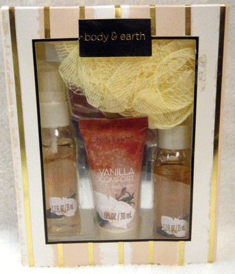Body & Earth Elements VANILLA COMFORT Gift Set Body Wash MIST , Lotion ...