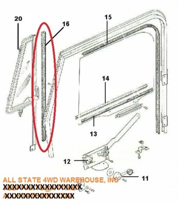 FITS JEEP CJ7 CJ8 WRANGLER YJ FRONT DIVISION GLASS RUN CHANNEL SEAL TOP ...