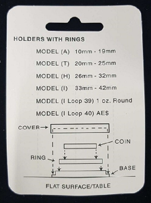 3 AirTite BLACK Ring Coin Capsules For Small 27mm Coins Crystal Clear ...