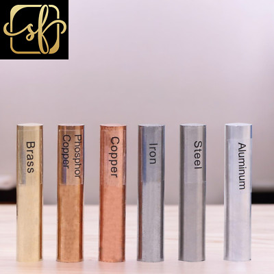 6 Pcs Metal Block Set-Brass, Copper,Iron,Steel, Phosphor Copper ...