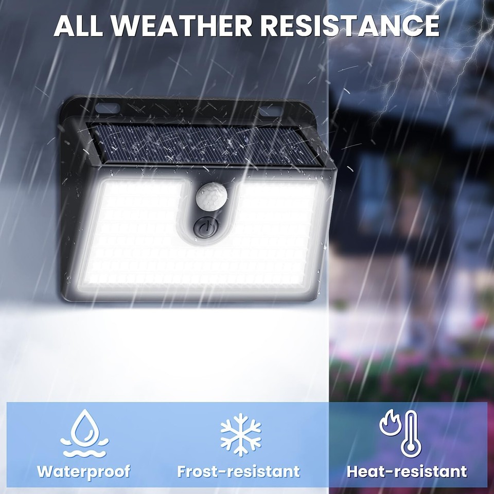 [6 Packs] Solar Motion Sensor Outdoor Lights, Super Bright Solar Lights ...