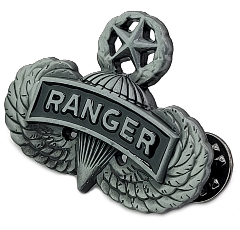 Airborne Master Jump wing RANGER Oxi PLATED US Army Military Insignia ...