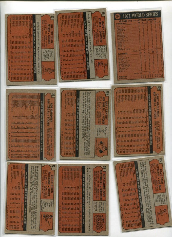 1972 TOPPS MLB BASEBALL 15 MLB CARD LOT GOOD CONDITION | eBay