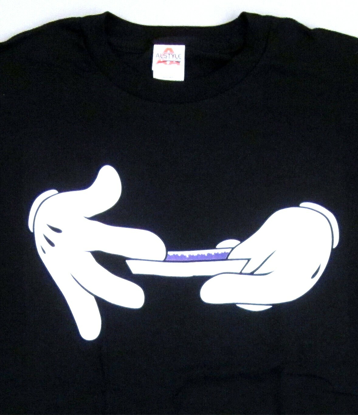 Marijuana T-shirt Mickey Hands Rolling Joint Purple Kush 420 Tee Adult ...