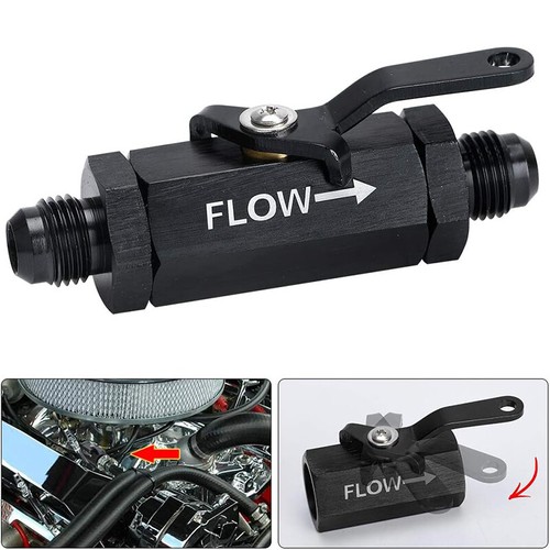 6AN-10AN Aluminum Inline Fuel Shut Off Valve Flow Control Cut Off w ...