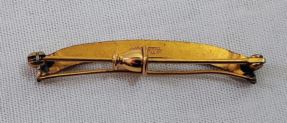 Vintage DAR Pin Ribbon Top J.E.Caldwell Gold Filled Mary Kelton Dummer ...