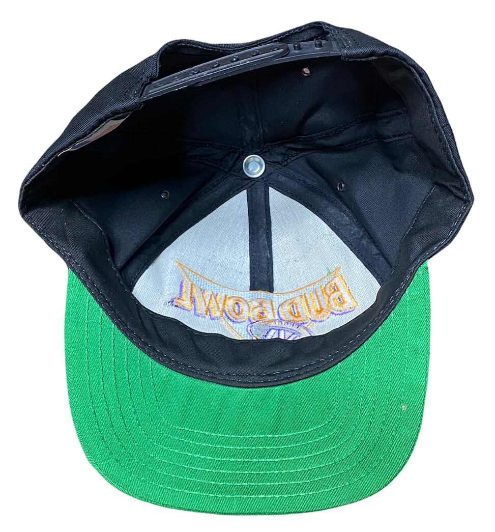 Vintage Bud Bowl Snapback Hat Budweiser Beer 1990s Vt… - Gem