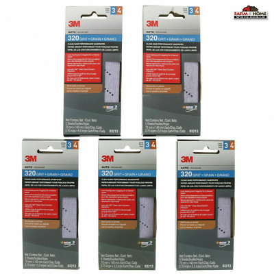 3M 320 Grit Grain Sandpaper 25 Sheets ( 03213 ) New Sealed ~ Free ...