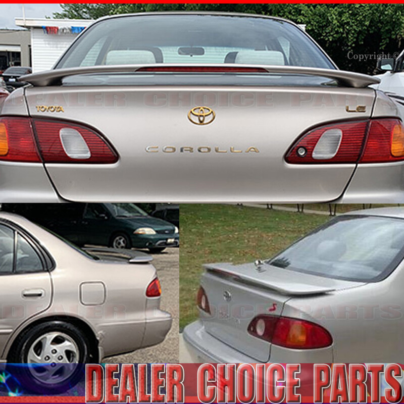 For 1998 99 2000 2001 2002 Toyota Corolla Factory Style Spoiler w LED UNPAINTED eBay
