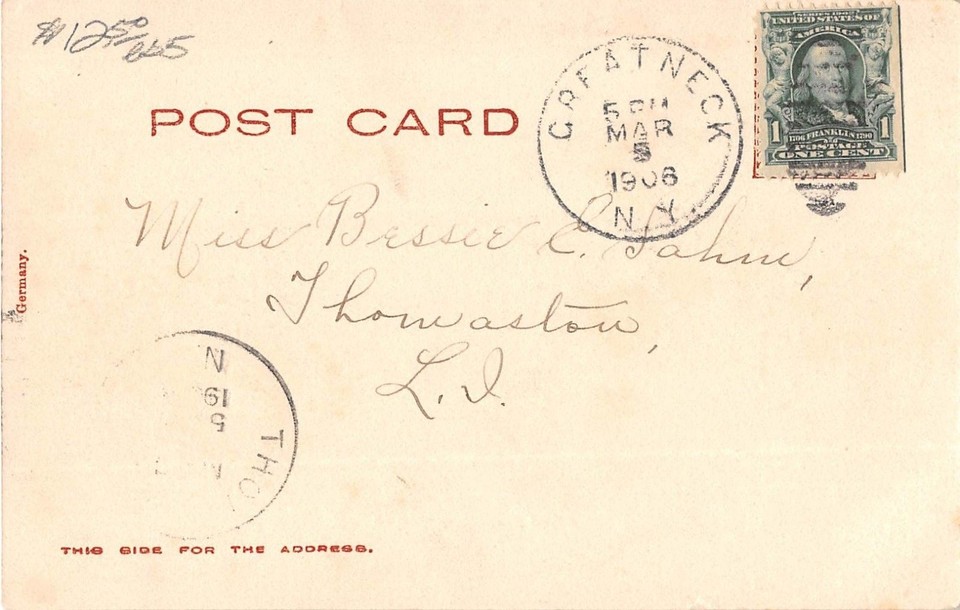 1906 Home on Hill Sound Shore Great Neck LI NY post card | eBay