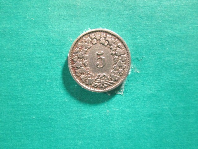 1921 Switzerland Confoederatio Helvetica 5 Rappen Coin | eBay