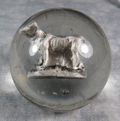 Marbles: German Handmade Standing Cow Sulphide 2 3/32" | eBay