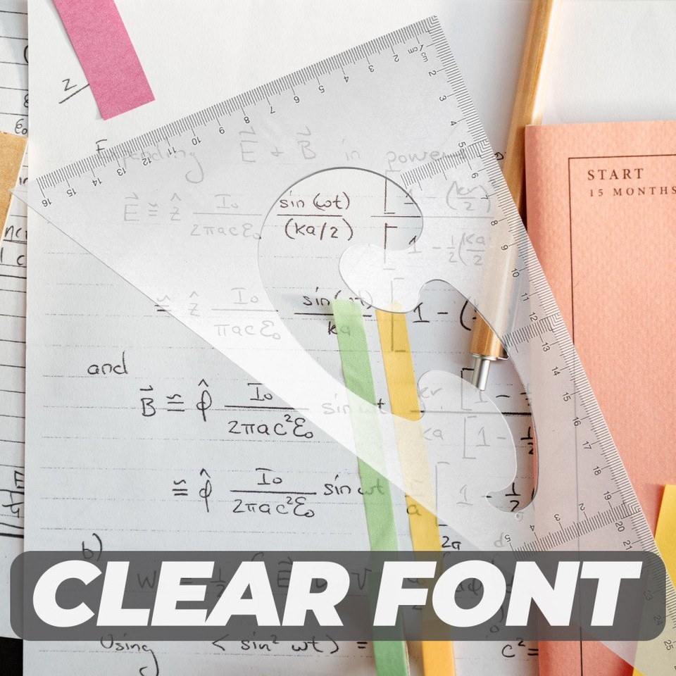 4Pcs Geometry Triangle Rulers Drawing Rulers Measurement Tools | eBay