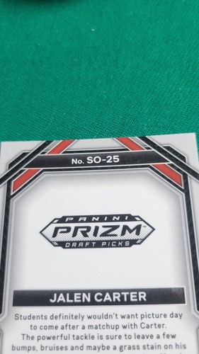 2023 JALEN CARTER Student Orientation - SO-25 - Panini Prizm Draft Picks | eBay
