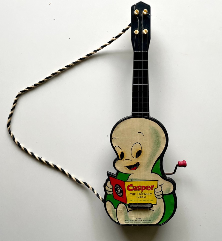 Vtg 1959 CASPER The Friendly GHOST Toy Guitar GE-TAR Mattel UKULELE Box ...