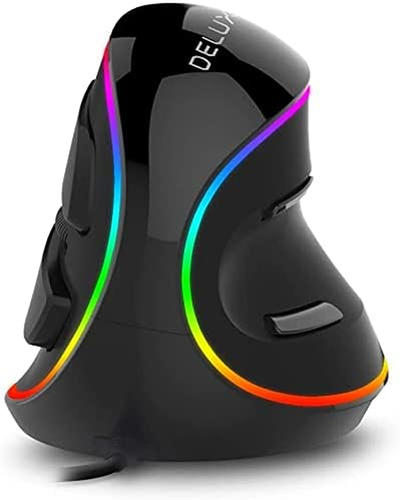 Wired Ergonomic Vertical Mouse, Large RGB Ergonomic Computer Mouse with ...