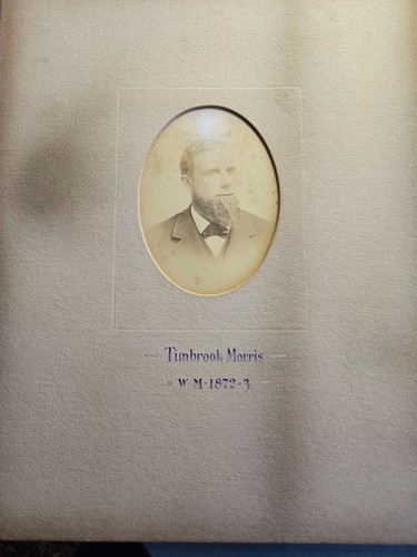 Antique Portrait New Jersey Man "Timbrook Morris W.M. 1872-3" SEE ...