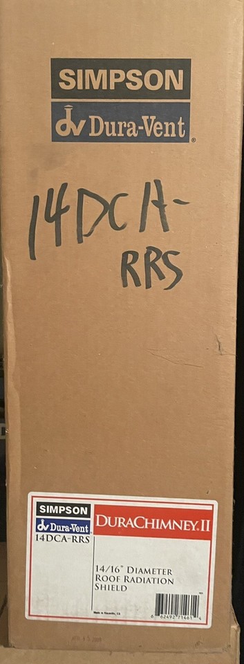 Simpson Dura-vent 14DCA-RRS 14/16 Diameter Roof Radiation Shield. | eBay