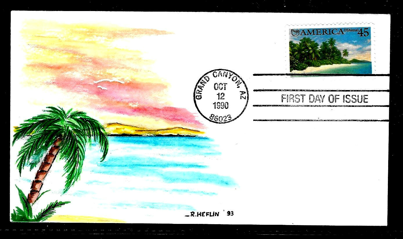 C127 45c AIR MAIL (1990) THE CELEBRATION OF AMERICA FDC HD/HP - R ...